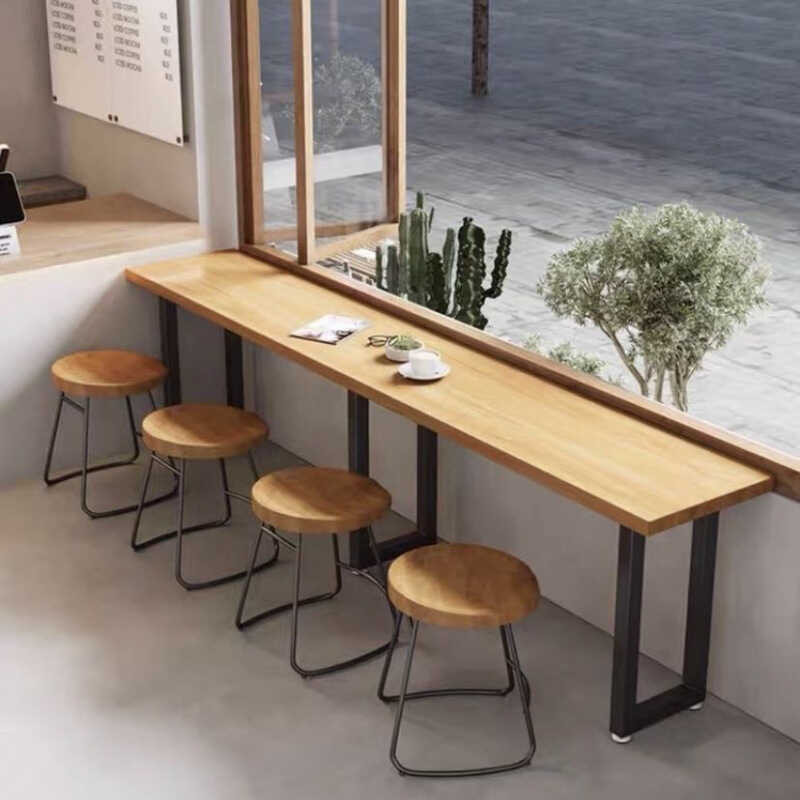 Low Industrial Style Convenience Store Snack Bar Long Wall-Mounted ...