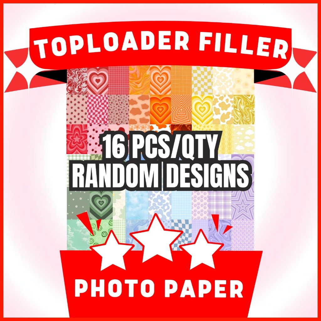 16 pcs toploader filler | printed on photopaper | colorful prints ...