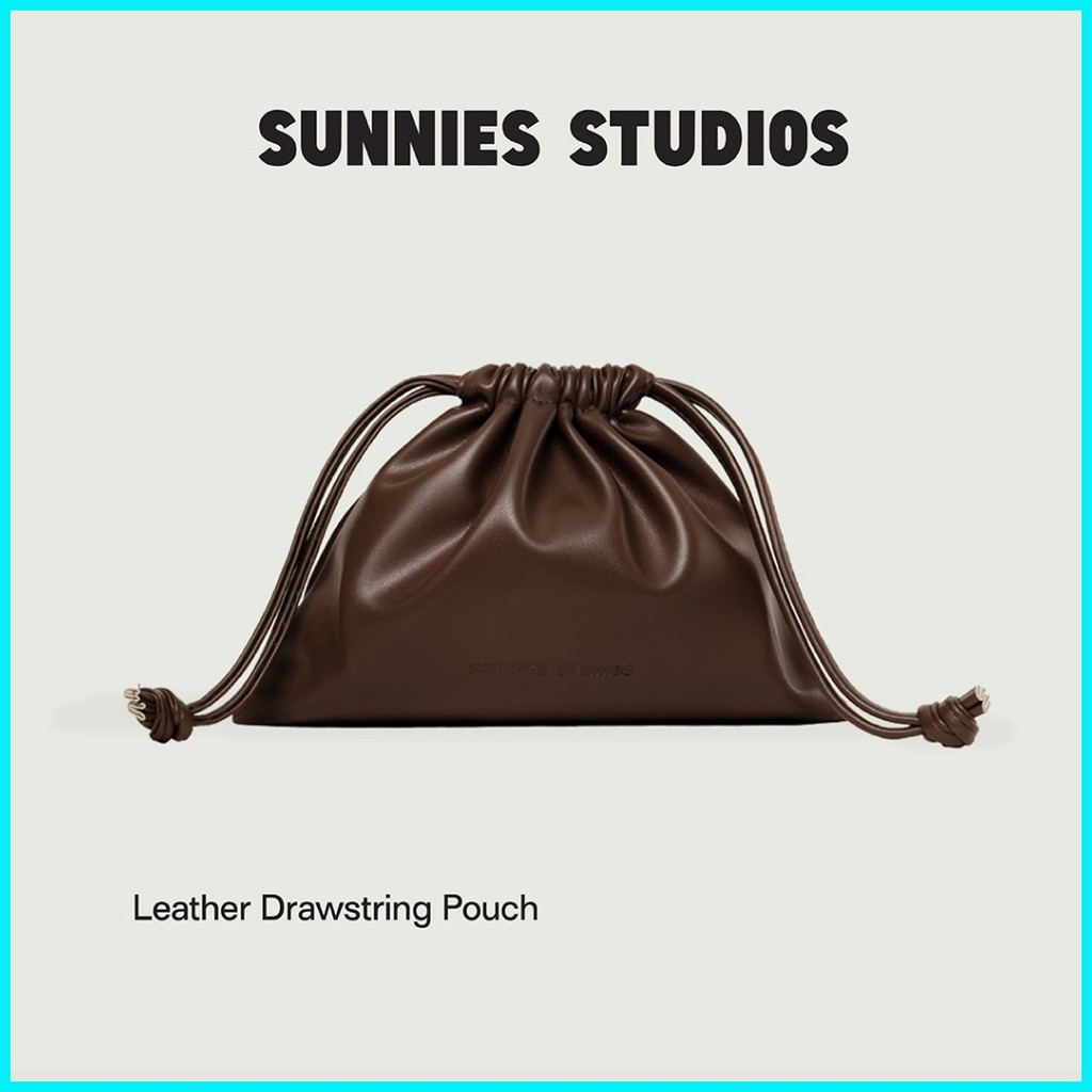 Sunnies Studios Dumpling Pouch (Leather Drawstring Pouch) | Shopee ...