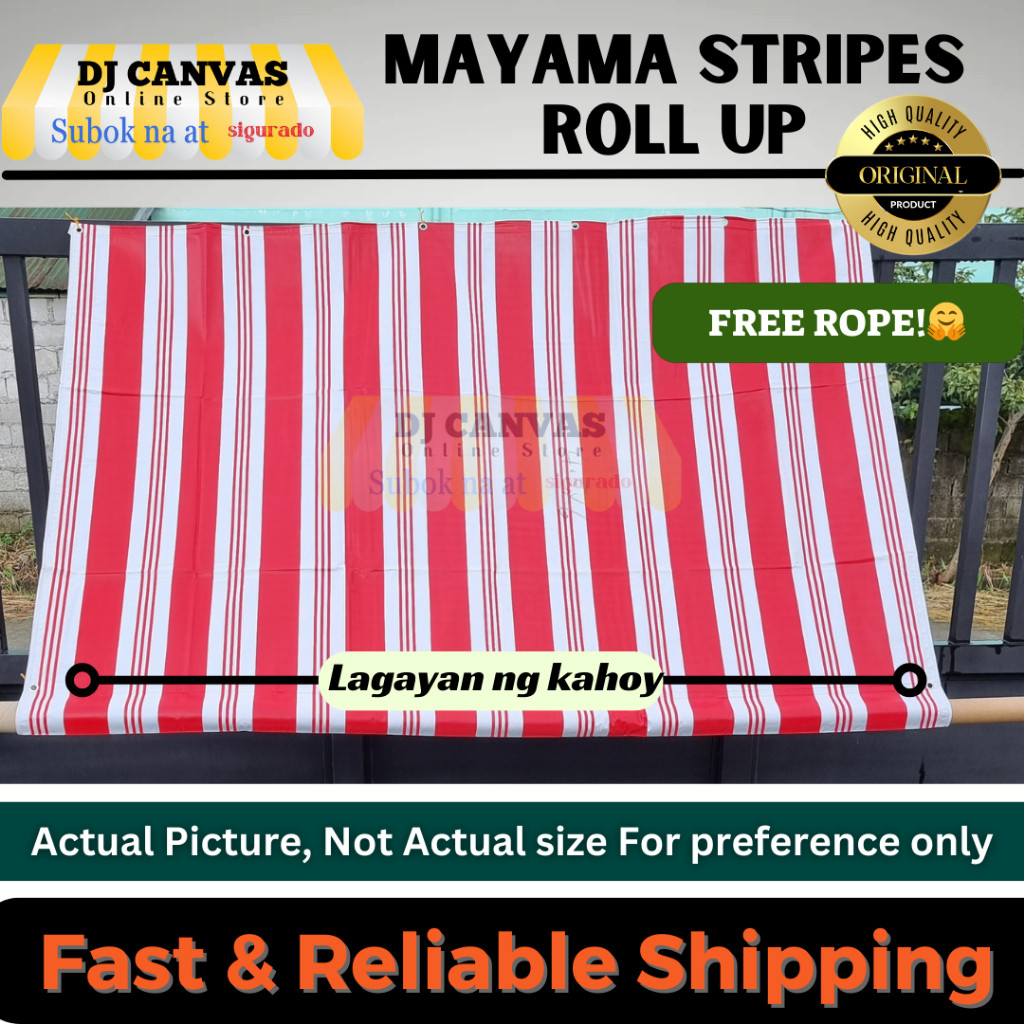 6ft x 12ft AWNING STRIPES MAYAMA TRAPAL TOLDA LONA WATERPROOF | Shopee ...