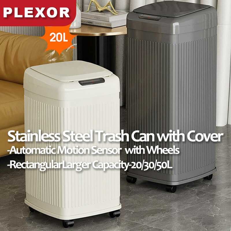 Plexor Automatic Motion Sensor Can Lid And Wheels, Rechargeable 20/30 ...