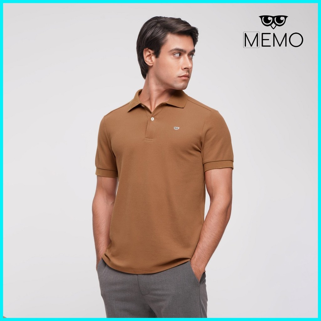 Memo Essential Polo For Men (Brown Clay) | Shopee Philippines