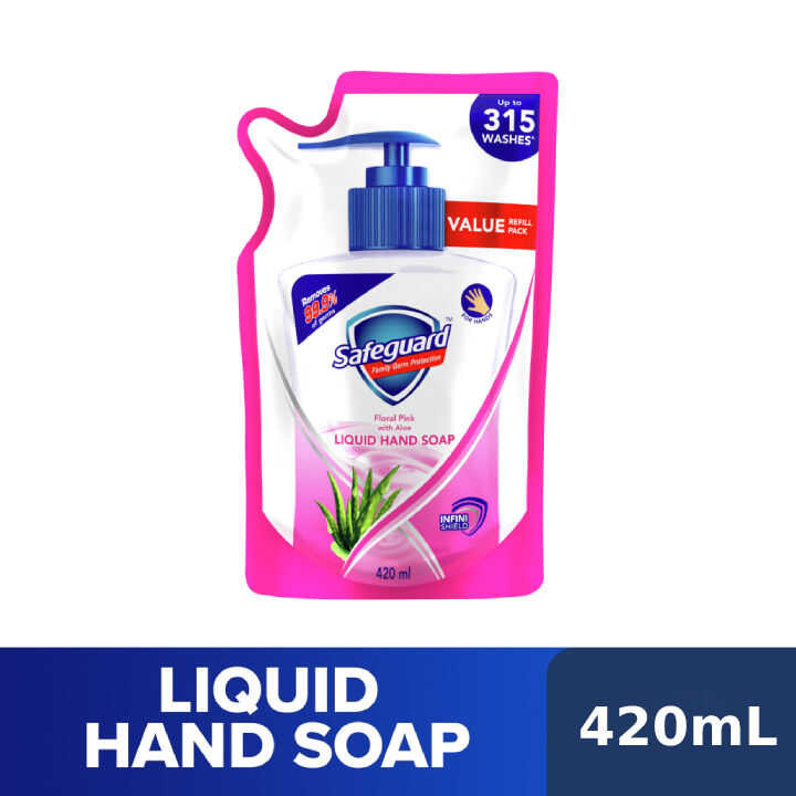 SAFEGUARD Liquid Hand Soap Pink Aloe 420Ml Refill | Shopee Philippines