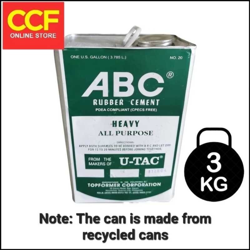 ABC Rubber Heavy Purpose Adhesive 3 Kilos ( Do All Rugby Contact Cement ...