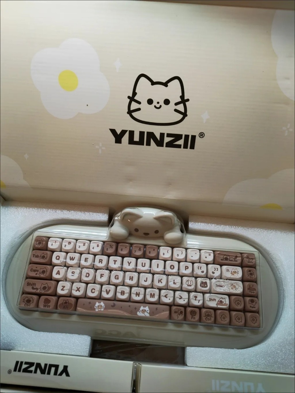 Cat Keyboard C68 Cute Silicone Hotswap Keyboard Keycap Set Bluetooth ...