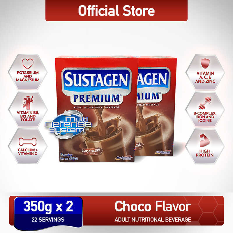 Sustagen Premium Chocolate Flavor 700g (350g x 2) Adult Nutritional Powdered Milk Drink | Shopee ...
