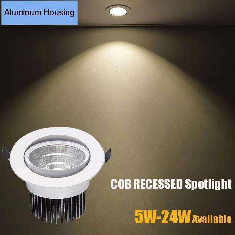 LED COB Ceiling Spotlight 5W 9W 15W 18W 24W Home Interior Lighting ...