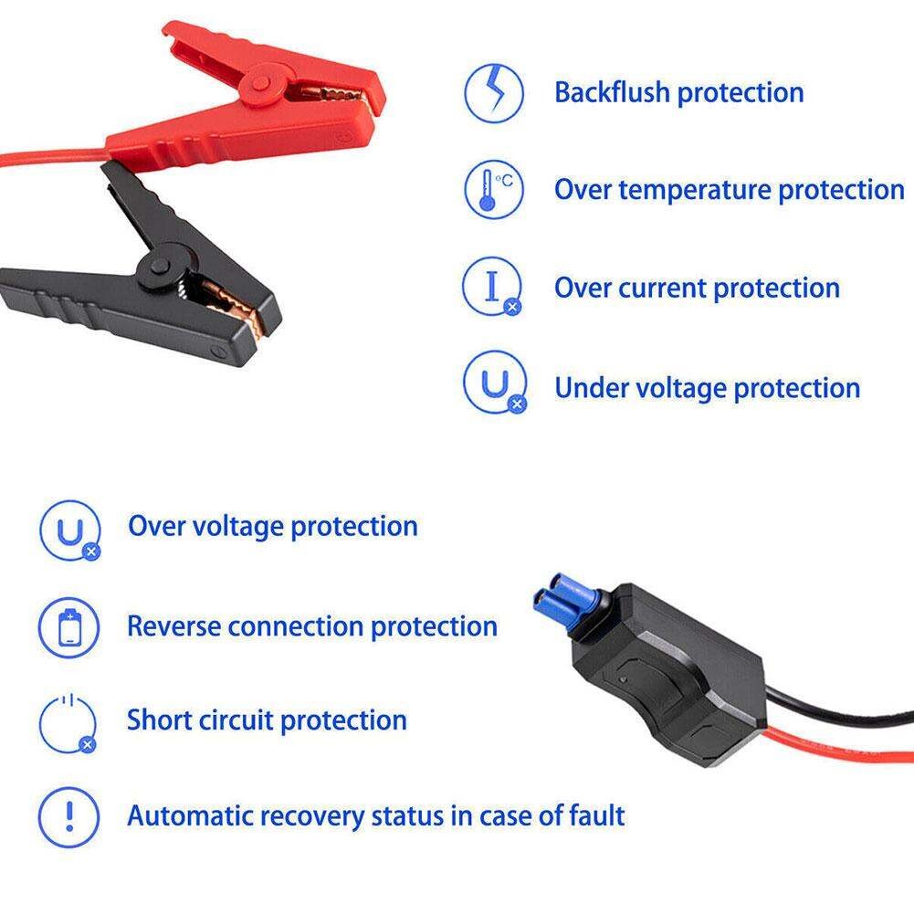 Clip Wire Cable For Car Jump Starter With EC5 Plug Connector Emergency Lead Cable Battery ...