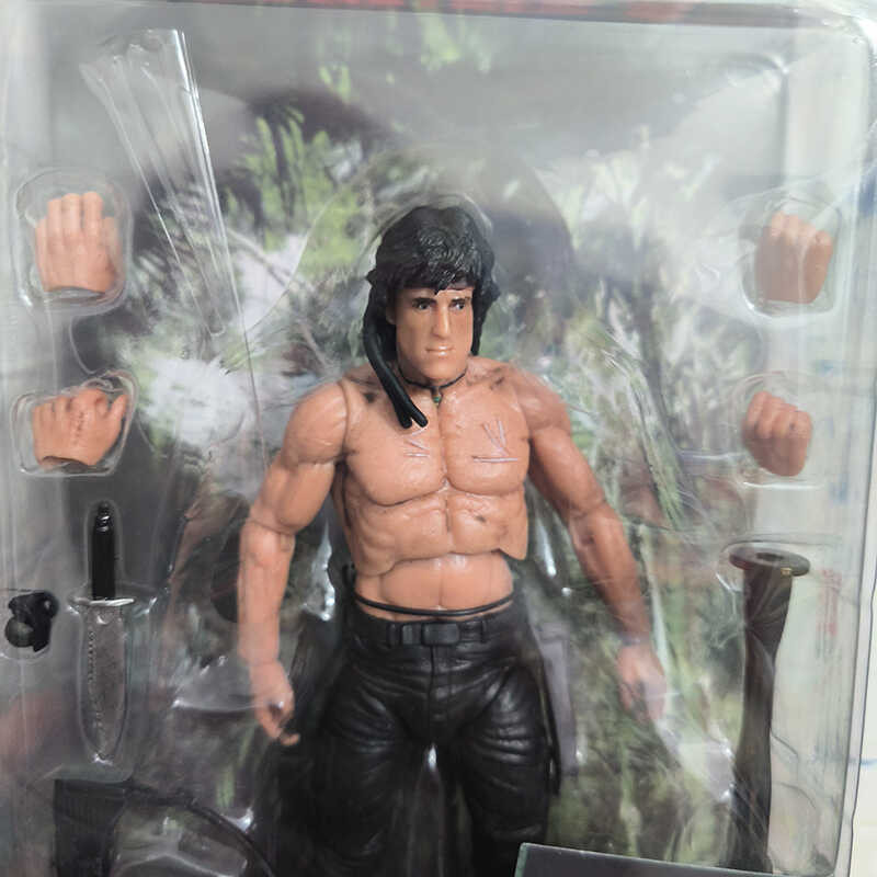 49 NECA First Blood John J Rambo PVC Action Figure Collectible Model ...
