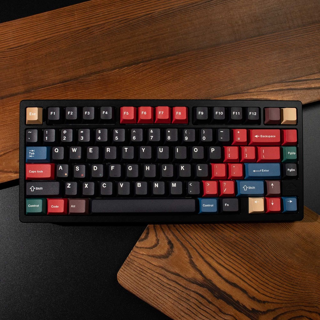 Black Mixed Light Keycaps 129 Keys PBT cherry profile Dye-Sub Keycaps ...
