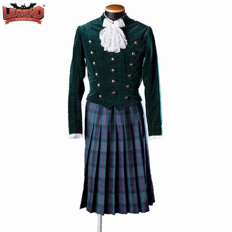 Mens Highland Cosplay Costume Georgian 18th Century Scottish Kilt Daily ...