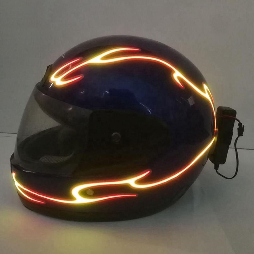 OM Motorcycle Helmet Light Night Riding Signal Helmet 4 in 1 EL Light 3 ...