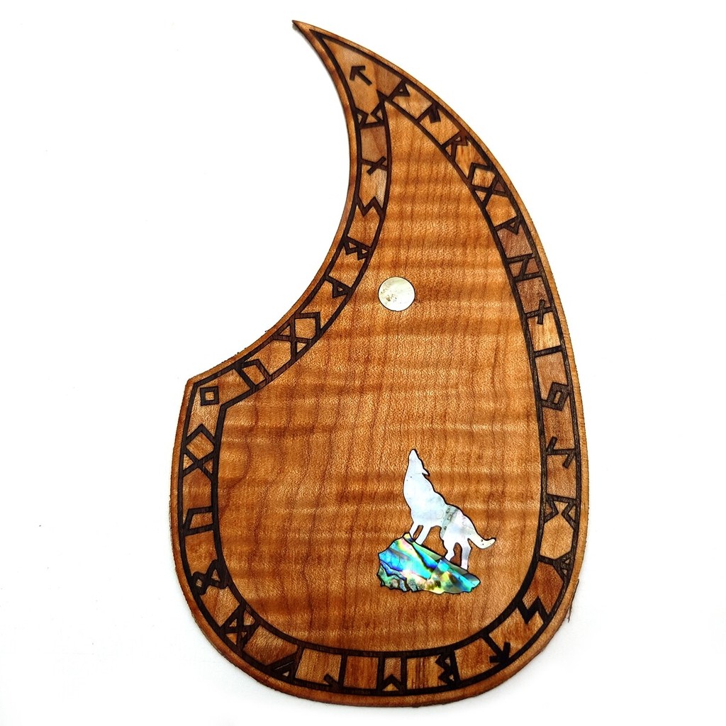 Acoustic Guitar Pickguard Abalone Inlays Wolf for Martin Guitar ...