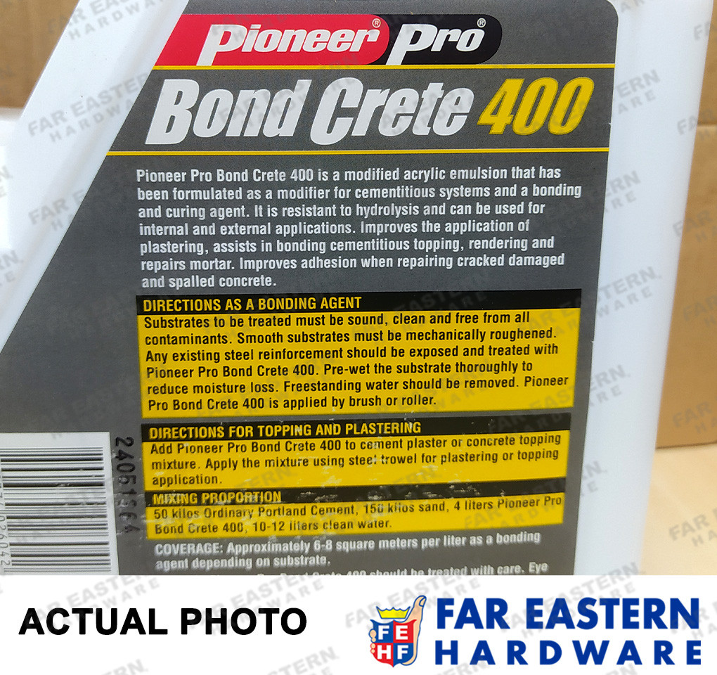 PIONEER Bond Crete for Plastering Concrete Cement 400 4L Bondcrete ...