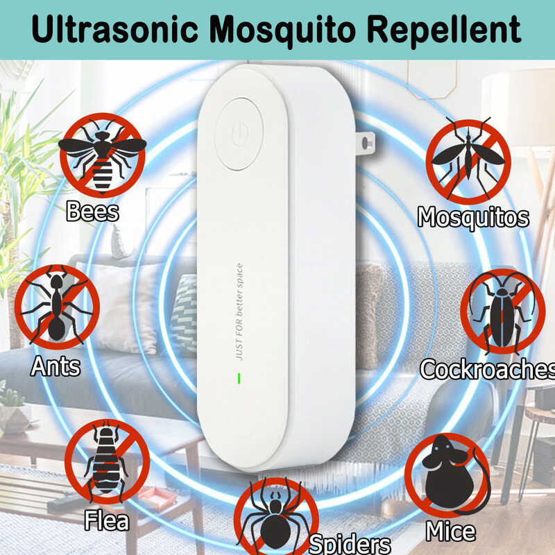 Anti Bug Killer Rat Mosquito Electric Wall Plug Ultrasonic Repeller ...