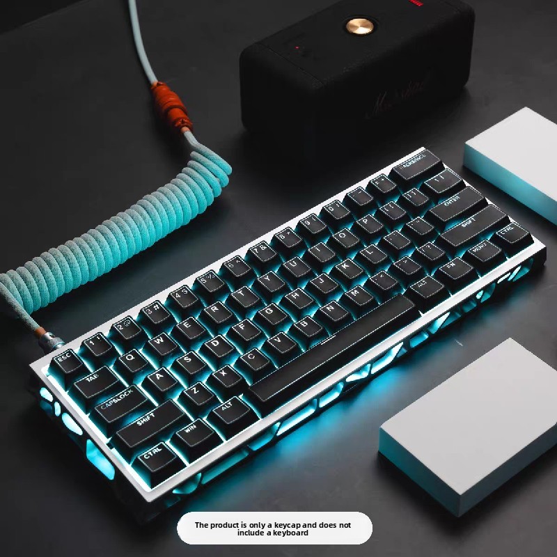 Optical Edge Black Theme Keycaps Personalized Creative Halo Characterst ...