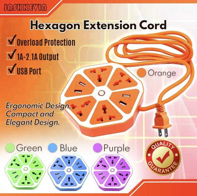 Extension Cord With Multi-Sockets & Up To 4 USB Ports, Multiple ...