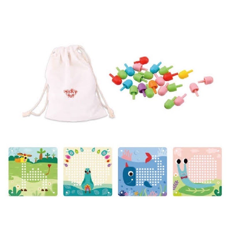 Tooky Toy Pattern Pegs (small pegs for fine motor skills) | Shopee ...