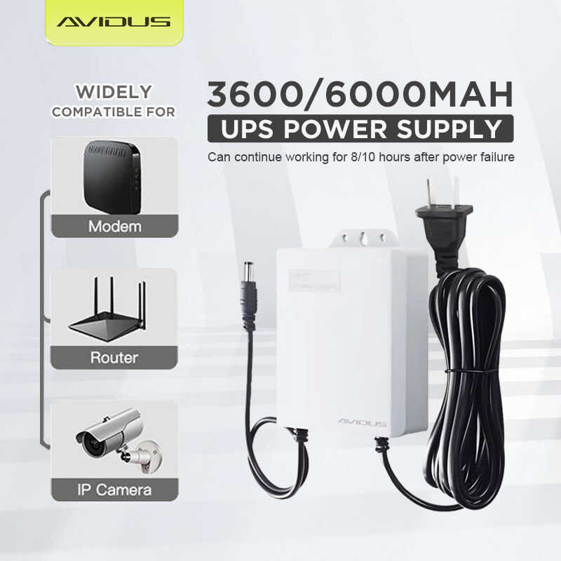 AVIDUS 1.5A Mini UPS Built-In Battery Wifi Modem Router And Outdoor ...