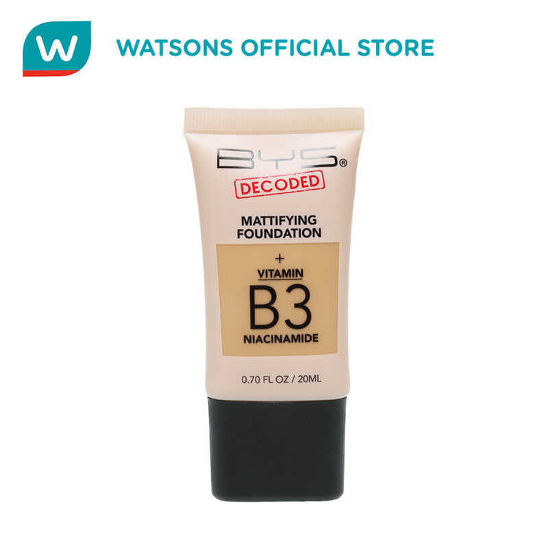 BYS Decoded Mattifying Foundation Medium 20Ml 54B | Shopee Philippines