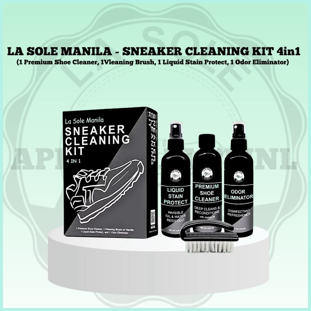 La Sole Manila Shoe Cleaner Kit Sneaker Cleaning Kit 4in1 Deodorizer ...