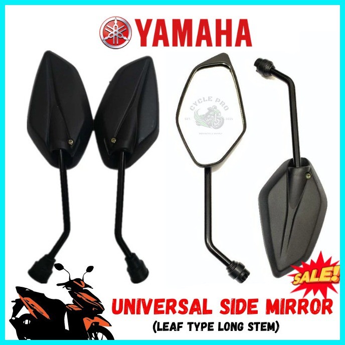YAMAHA MIO i 125 Side Mirror Universal Stock LEAF Type Long Stem 052 ...