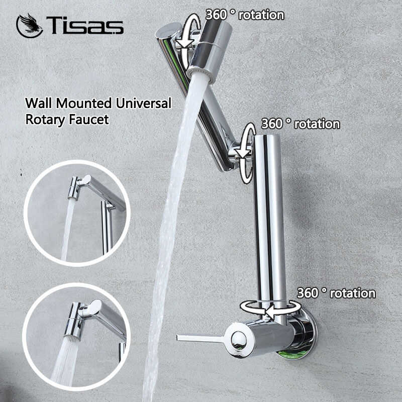 TISAS Stainless Steel Kitchen Sink Type 360° Rotate Flexible Cold Tap ...