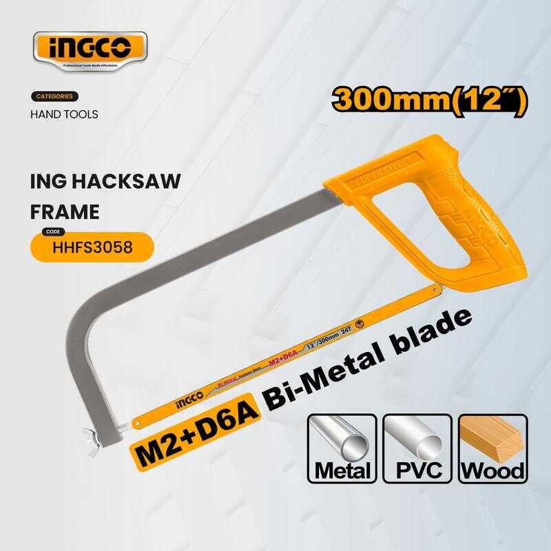C12 Ingco Hacksaw Frame 12" Hhfs3058 (Iht) | Shopee Philippines
