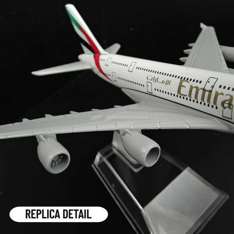 Scale 1:400 Metal Aircraft Replica Emirates Airlines A380 B777 Airplane ...