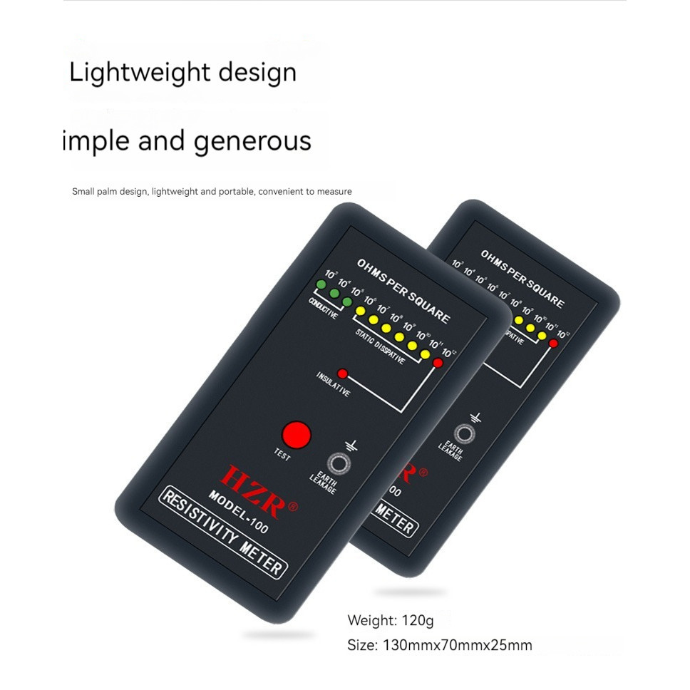 Surface Resistivity Meter Electrostatic Static Electricity Resistance ...