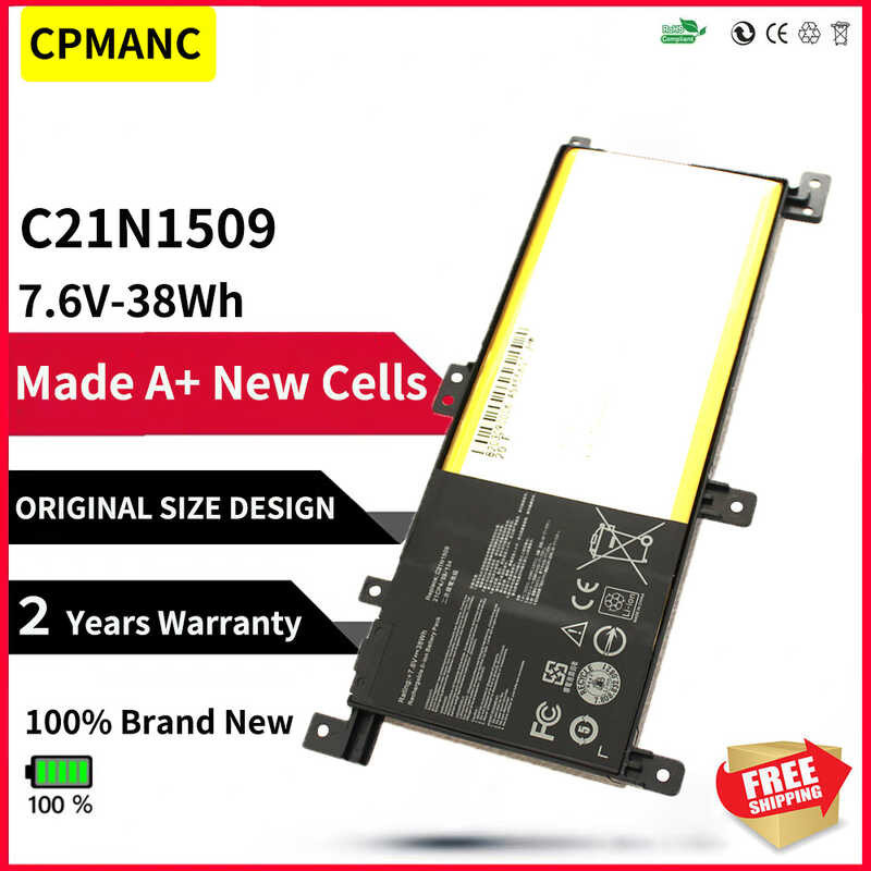 CPMANC 7.6V 38Wh C21n1509 Laptop Battery For ASUS X556u X556ua X556ub ...