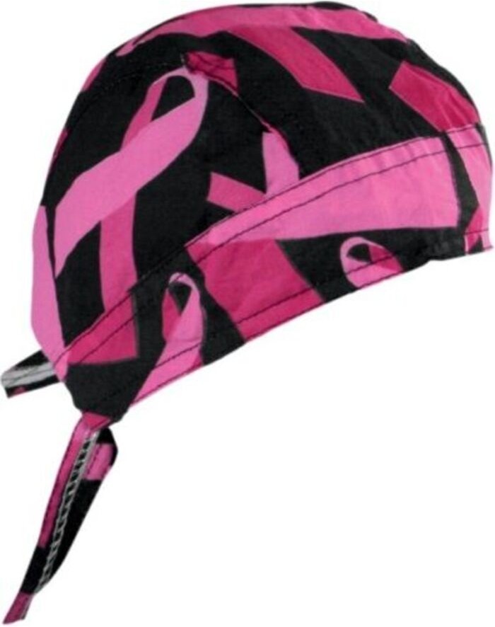 2D Zan Headgear Do Rag Bandanna Breast Cancer Black May Rosas Na ...