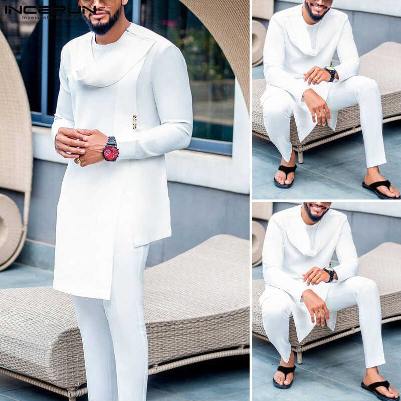 INCERUN [Perfectly] Mens Vintage Muslim Clothing Suit Long Sleeve ...