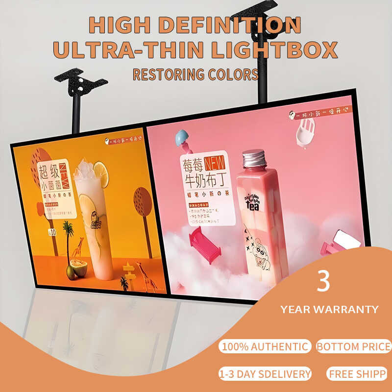 Hanging Luminous Tea Bar Billboard Milk Tea Ultra-Thin Shop Menu ...