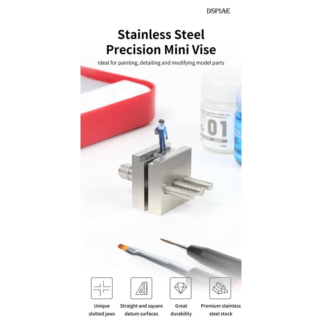 DSPIAE AT-MV Stainless Steel Mini Vise for Gundam Model Building ...