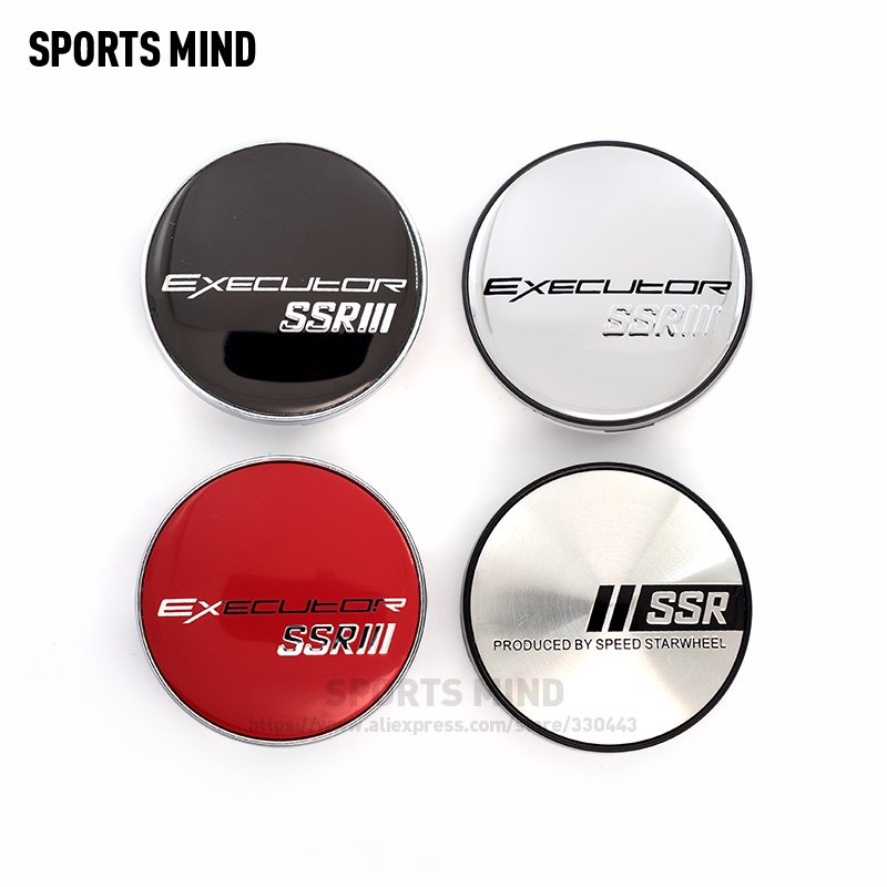 4pcs/lot 60mm ECUTOR SSR Car Wheel Center Hub Caps Emblem Badge Car ...