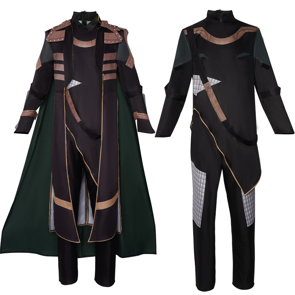 § Movie Loki Costume Cosplay Outfits Disguise Uniform With Cape Cloak ...