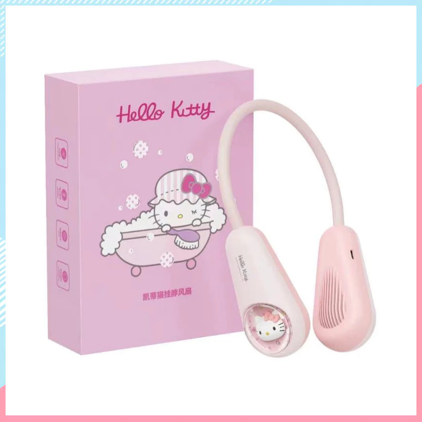 Sanrio Neck Hanging Fan Kuromi My Melody Cinnamonroll Hello Kitty Three ...