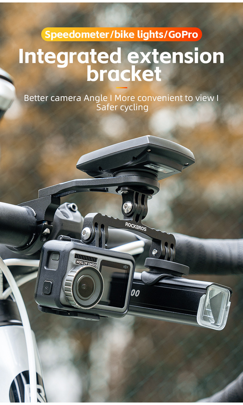 ROCKBROS Bicycle Light Extension Bracket Handlebar Front Light ...