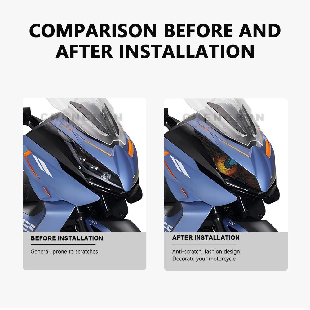 Headlight Sticker Waterproof Motorcycle Decals for Zontes 368E 2024 ...