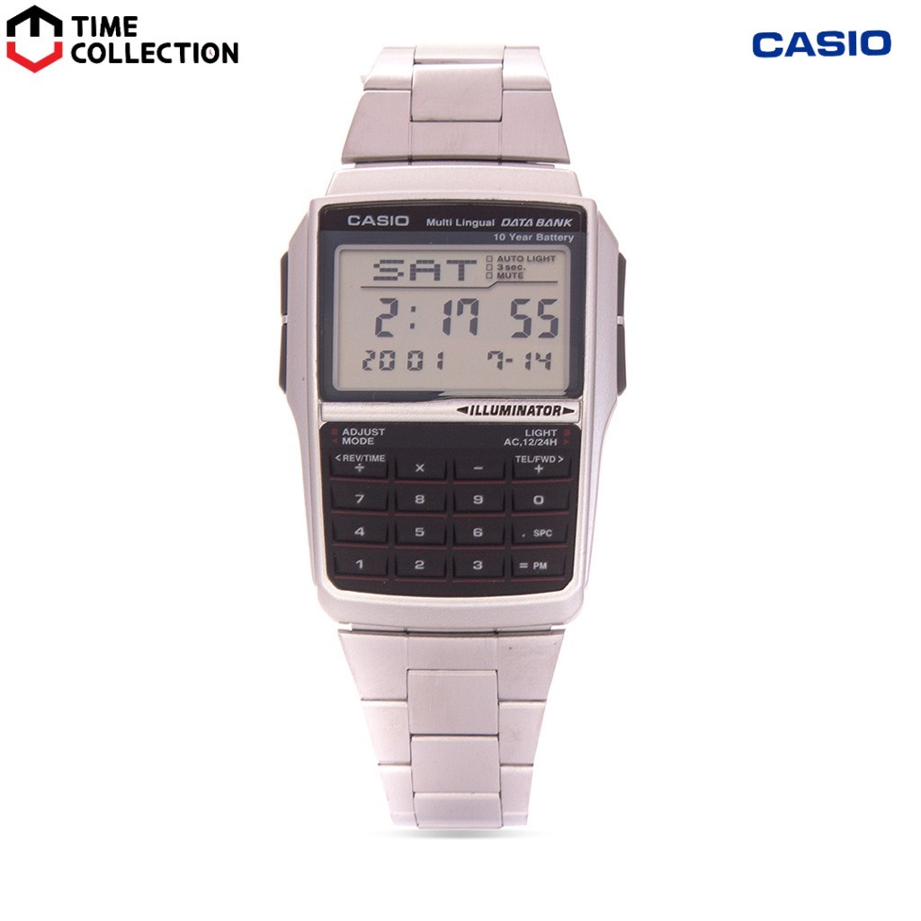 Casio DBC-32D-1ADF Digital Calculator Stainless Steel Strap Watch ...