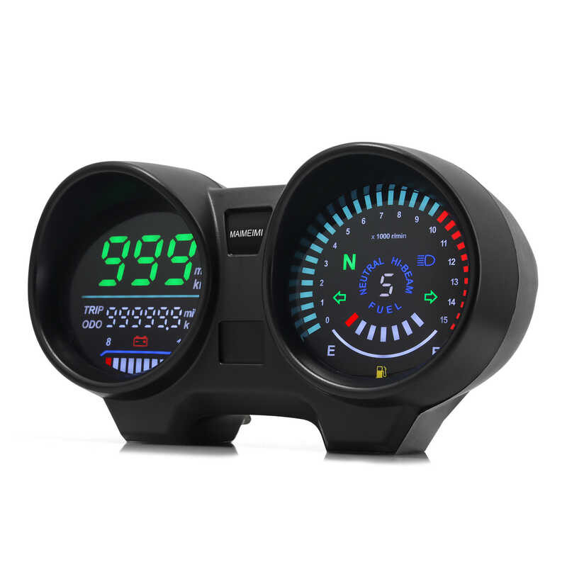 LED Digital Dashboard Motorcycle Electronic Motorcycle RPM Meter ...