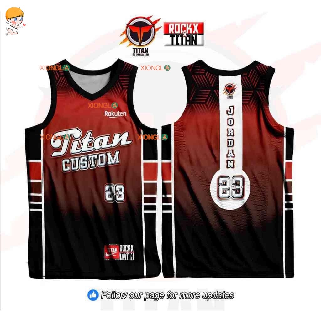 TxR FADE RED/BLACK BASKETBALL JERSEY SANDO | Shopee Philippines