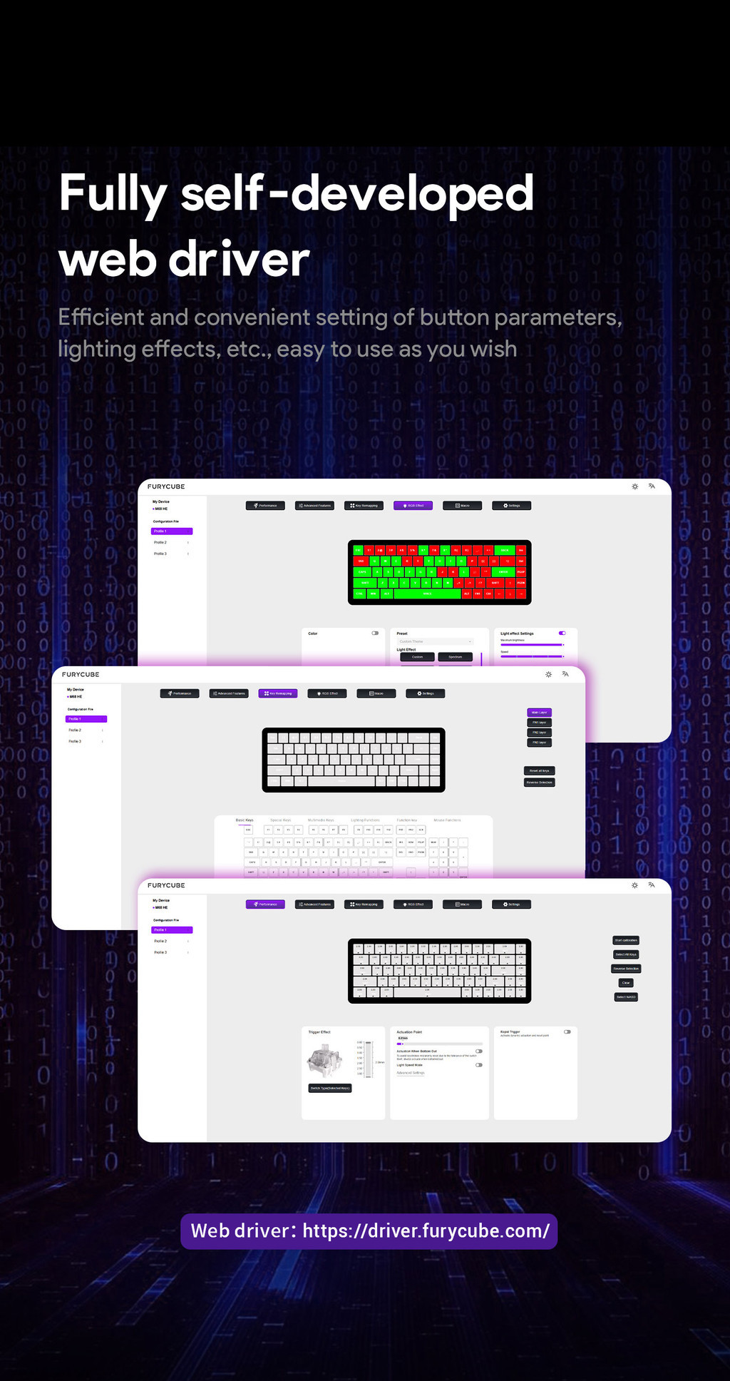 Furycube M68 HE Wired Mechanical Keyboard Magnetic Switch 60% Layout ...