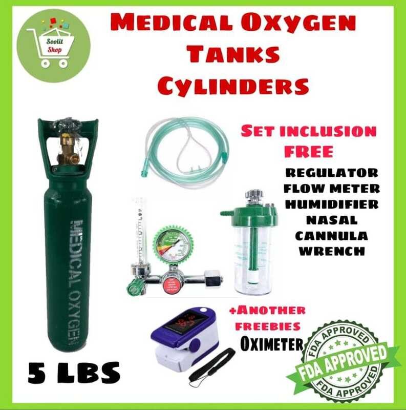 Soolit Shop FULL CONTENT Portable Oxygen Tank 5Lbs Set Inclusion FREE ...