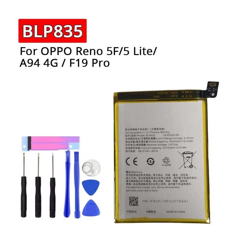 2A For 2 Reno 5F 5 Lite A94 4G F19 Pro Blp835 4310Mah Replacement Phone ...