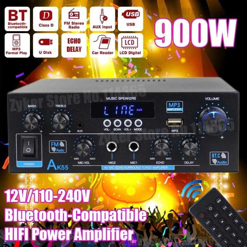 Ak35/Ak45/Ak55 Sound Amplifiers Bluetooth Digital Amplifier For Home ...