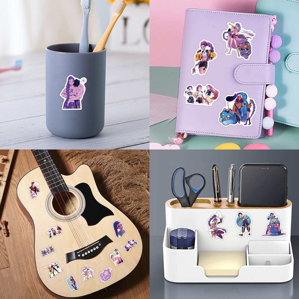 55pcs KPop Demon Hunters Graffiti Sticker Decoration Notebook Water Cup ...