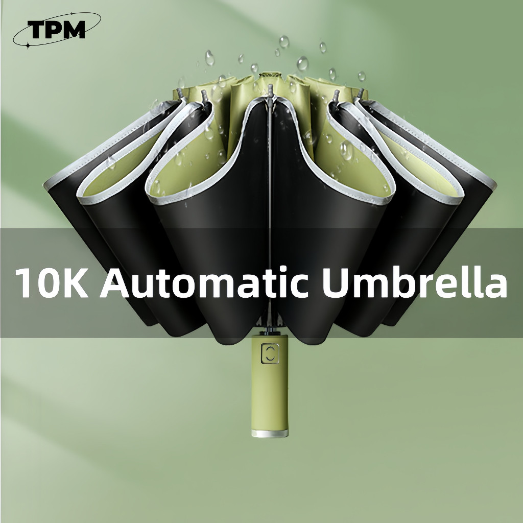 Tide Play Automatic Umbrella Reflective Ten-Bone Men's Large Folding ...