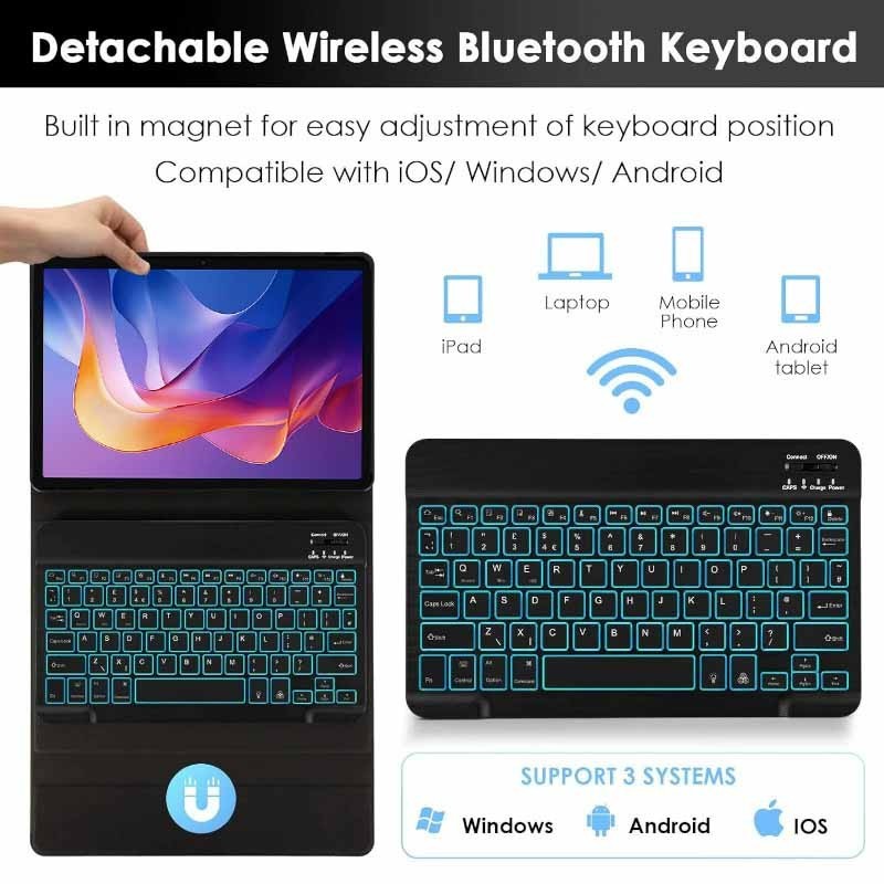 Keyboard Case for Infinix Xpad 20 2025 11inch Wireless Backlit Keyboard ...